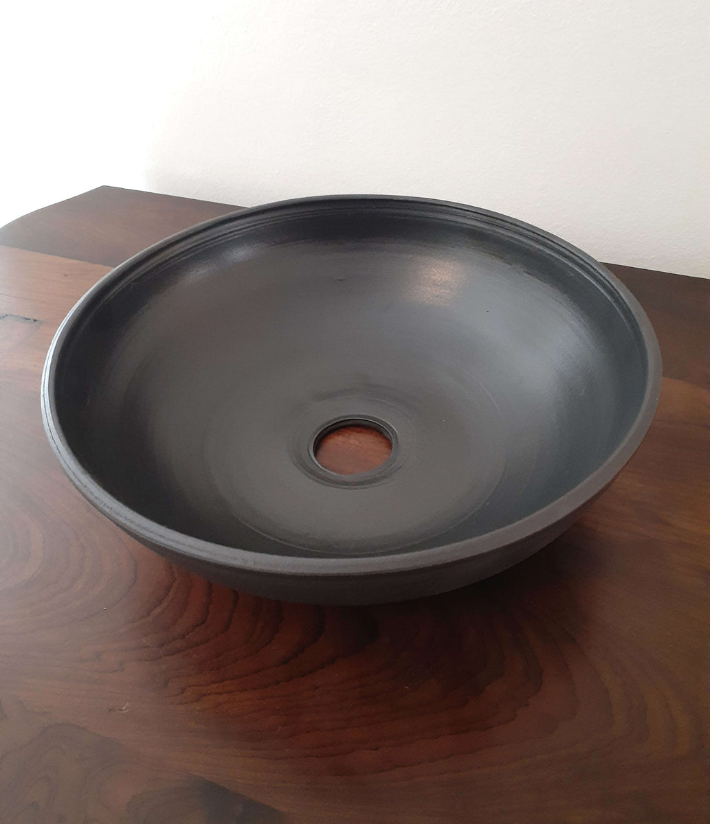 Matte Black Bathroom Basin – Mother Earth Pottery