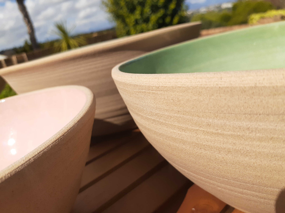 Trio Colour Sandstone Ceramic Dish Bowls – Mother Earth Pottery